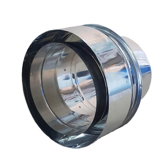 ᐉ Ühe seina ja kahe seinaga suitsutoru adapter, roostevaba teras AISI ...